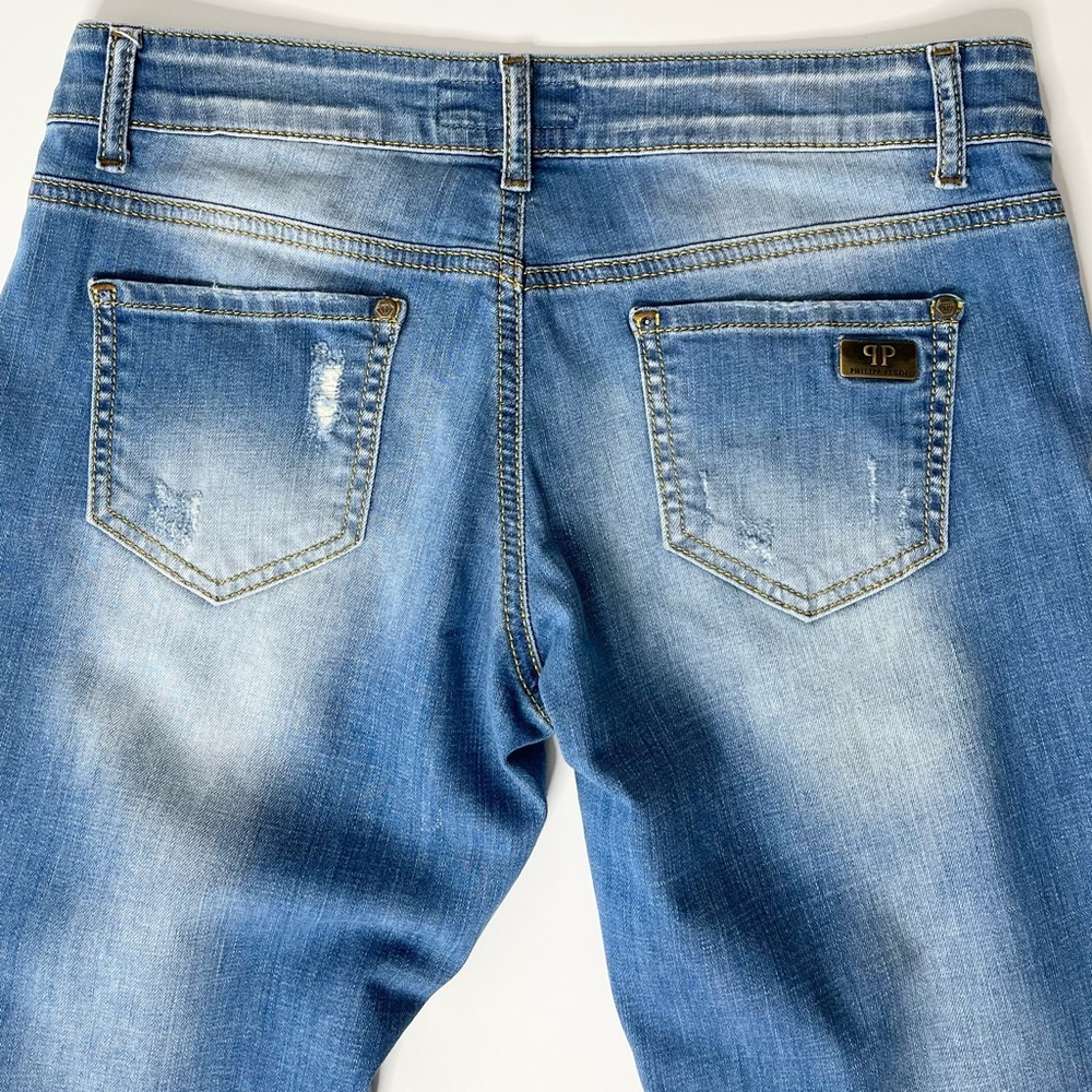 Philipp Plein Illegal Fight Club Slim Cut Jeans - Gem